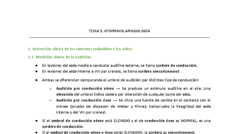 TEMA 5: Valoración Clínica de Síntomas Auditivos - Otorrino PATO 2 ...