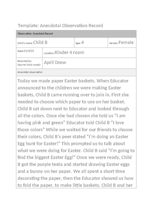 [Solved] how to write a jottings observation - early childhood ...