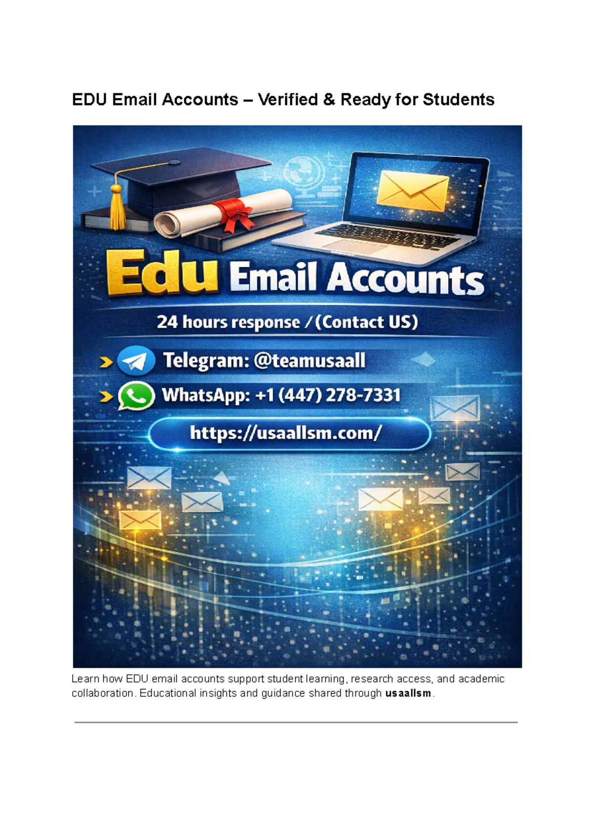 EDU Email Accounts: Essential Tools for Student Success - Studocu