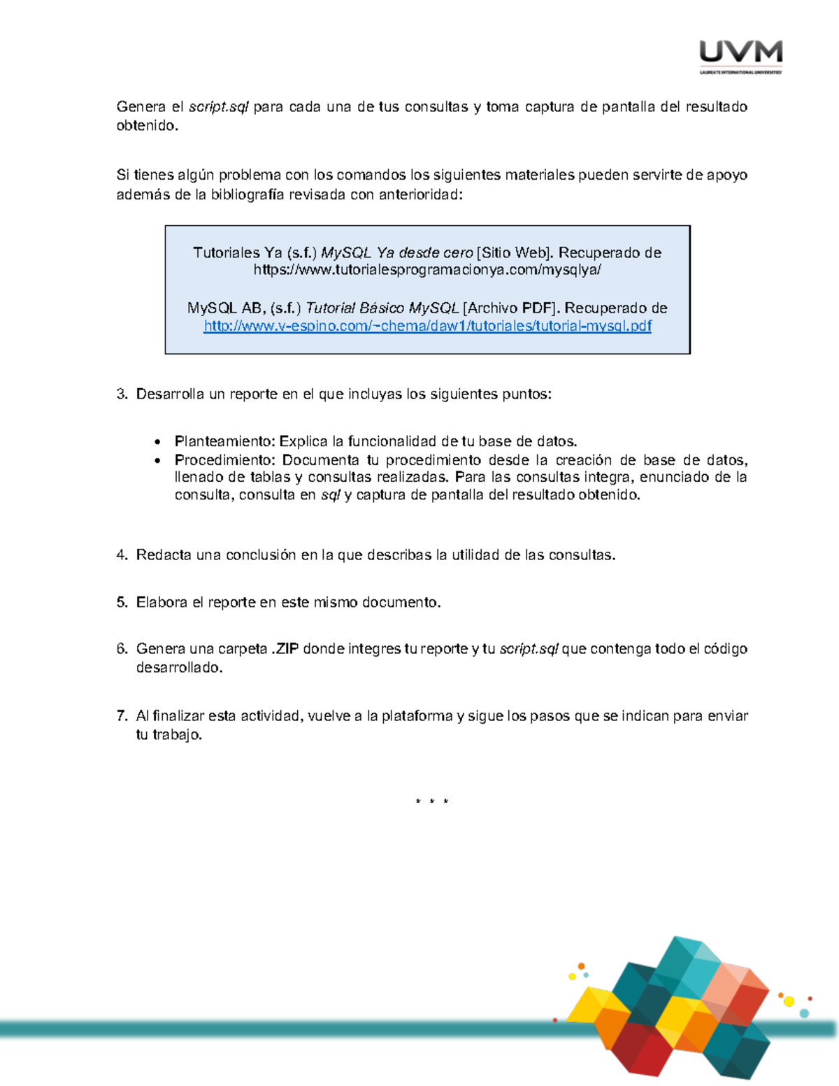 Actividad 7: Reporte y Script SQL para Base de Datos Ventas - Studocu