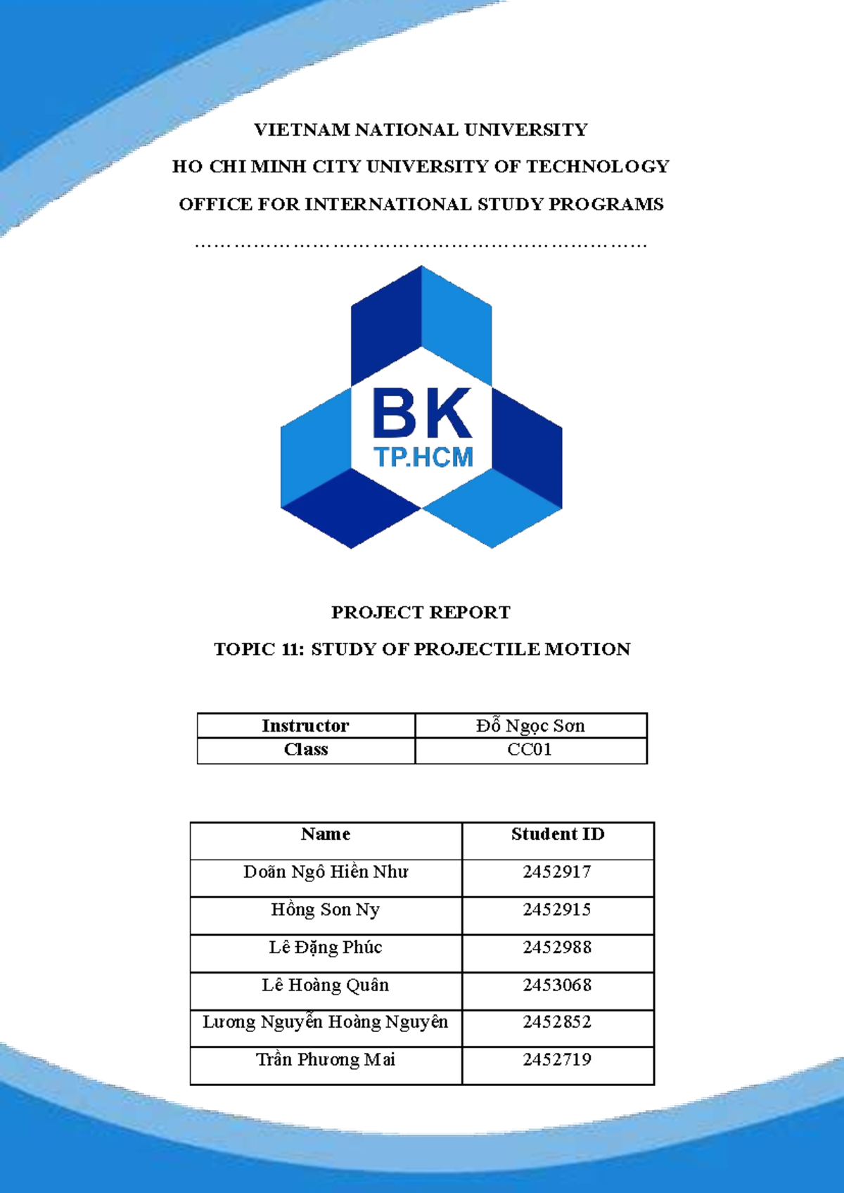 BTL.VLY. Topic 11 - Study of Projectile Motion in Rocket Dynamics - Studocu