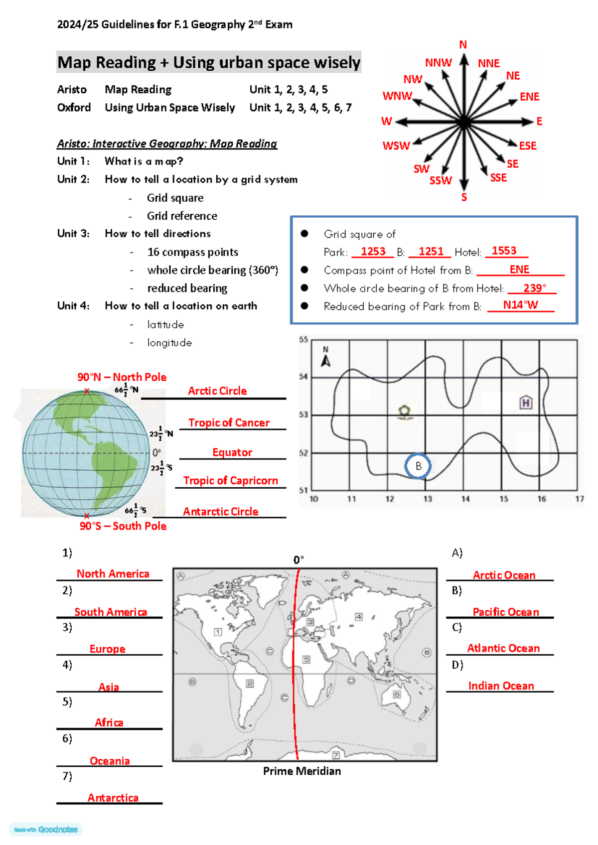 F.1 Geography 2nd Exam Guidelines: Map Reading & Urban Issues - Studocu