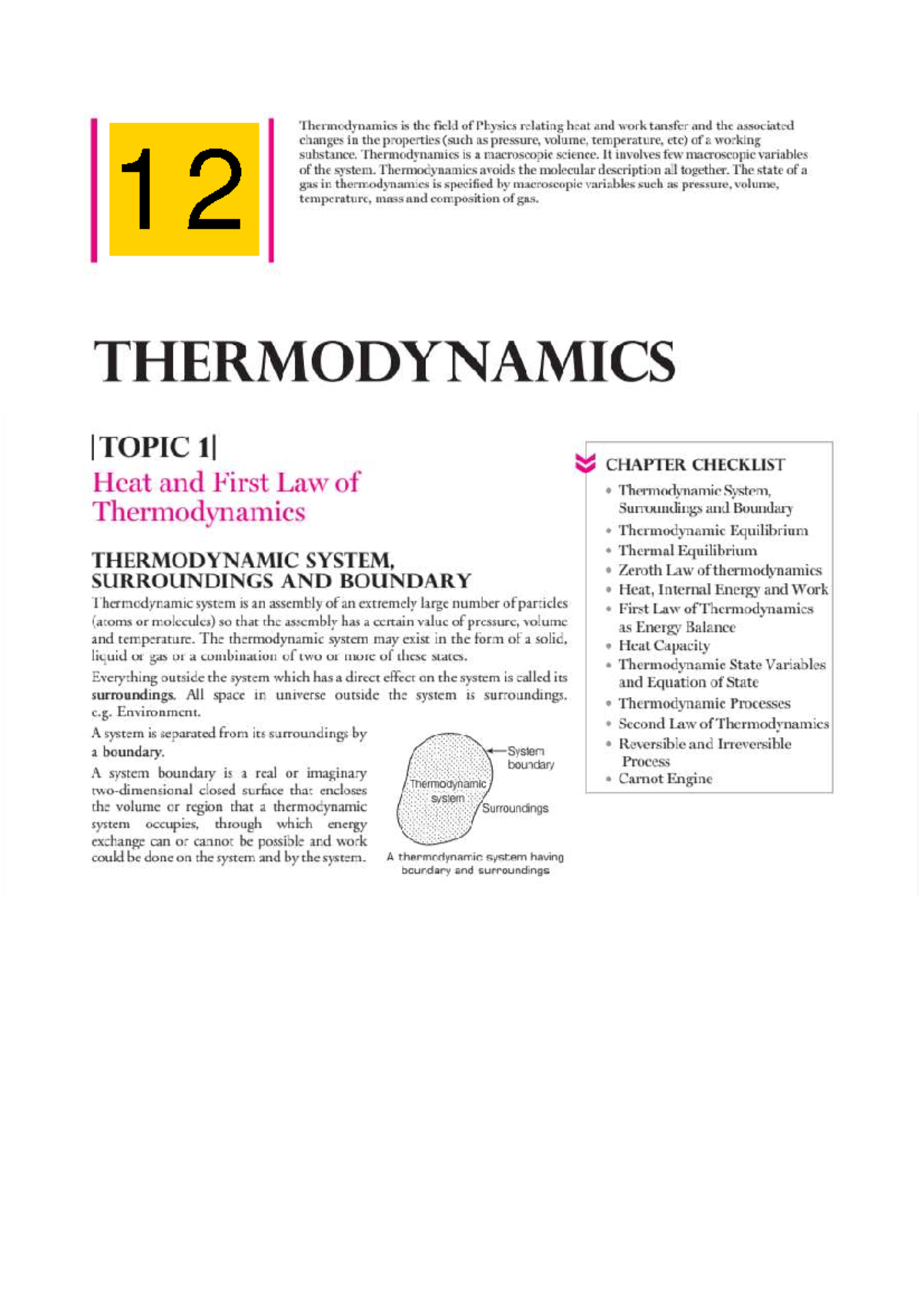 Thermodynamics Chapter Notes (PHYS 101): Key Concepts and Principles ...