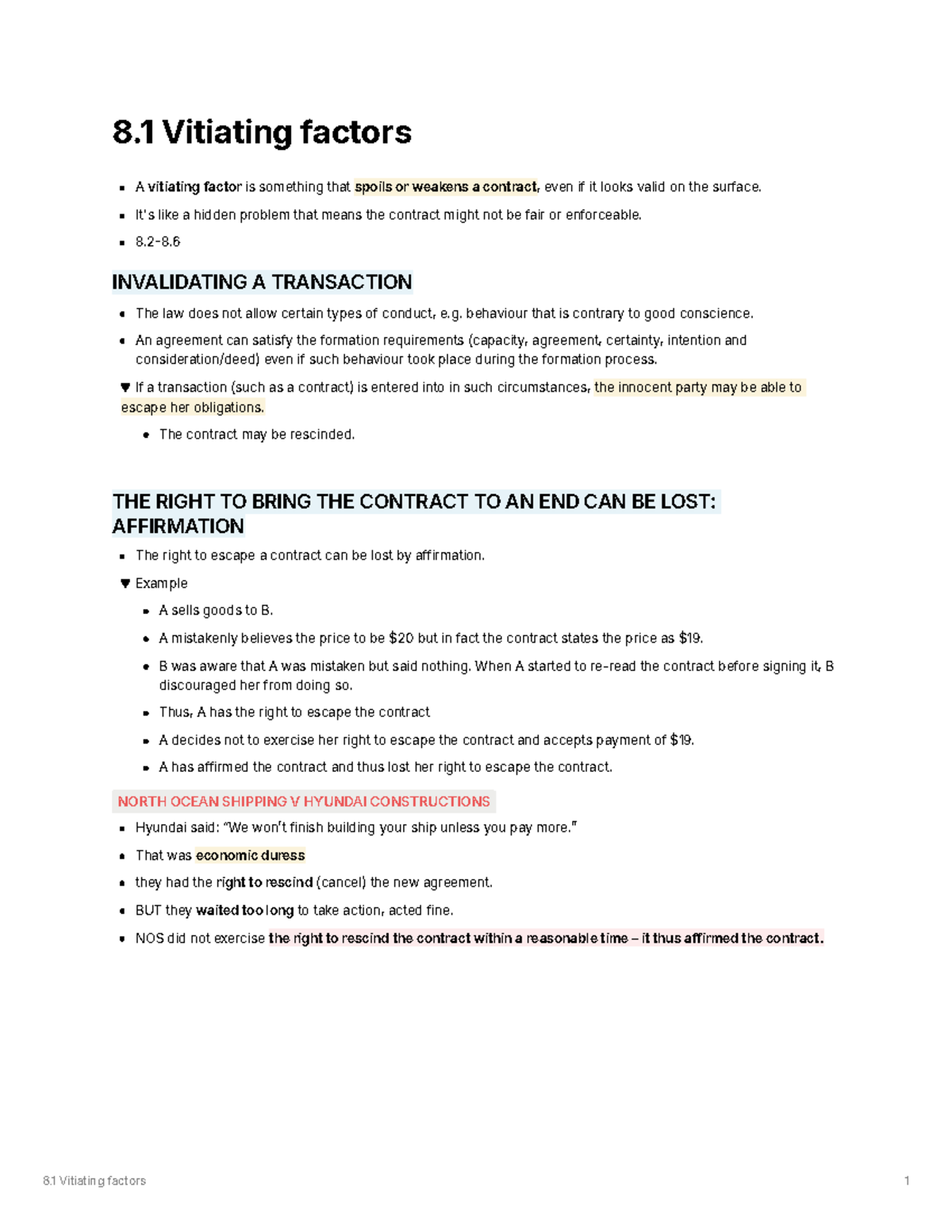 Blaw66 - Vitiating Factors: Understanding Contract Validity Issues ...