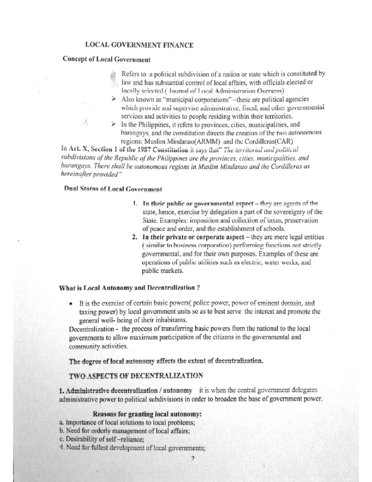 Local Government Finance: Understanding Autonomy & Funding Structures ...