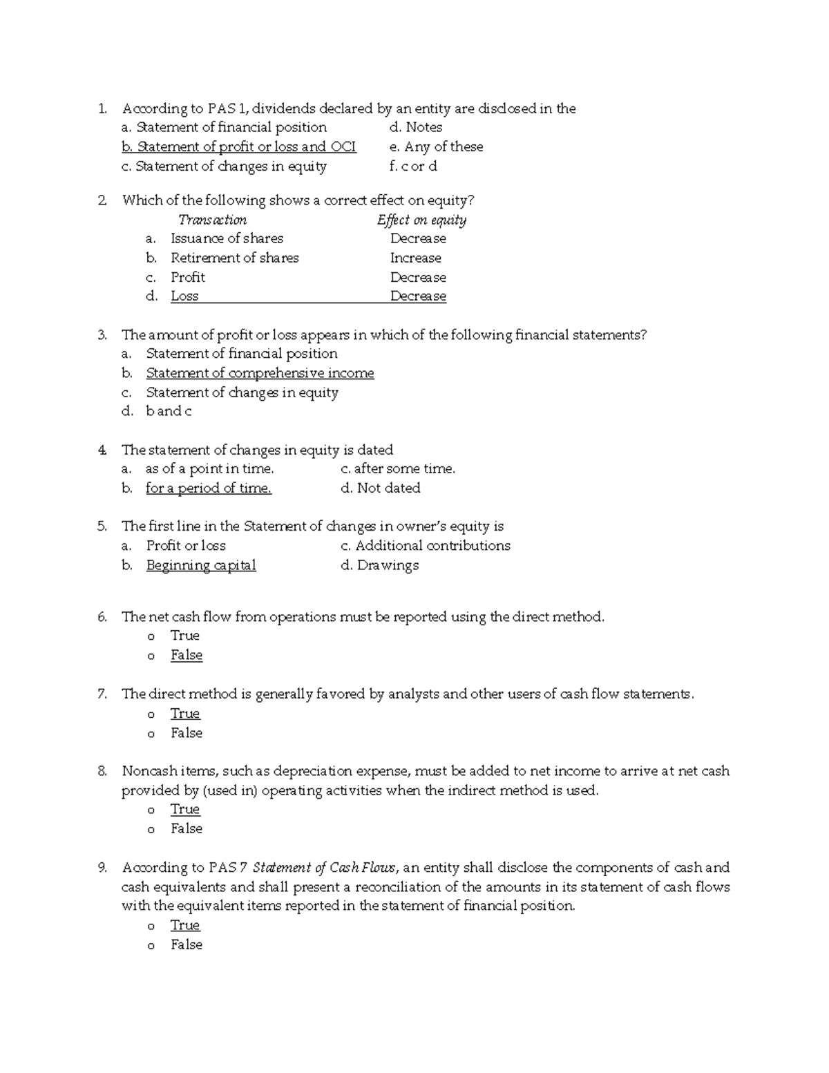 SCE-TB - Financial Statements Practice Problems and Solutions - Studocu