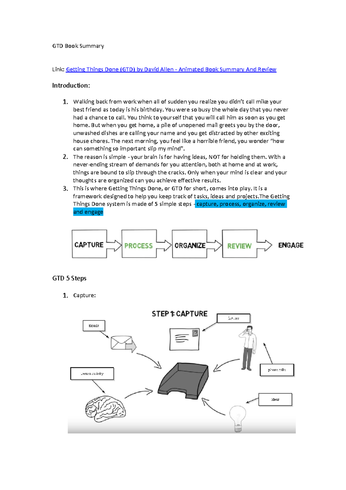 GTD Book Summary - GTD Book Summary Link: Getting Things Done (GTD) by ...