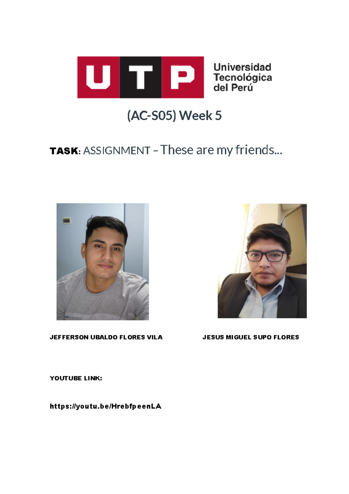 Week 5 Task Assignment: My Friends Overview - Studocu