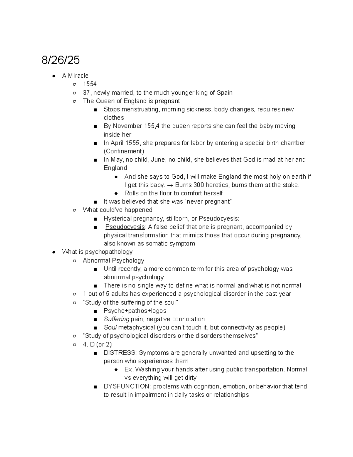 Adult Psychopathology: Understanding Historical and Modern Perspectives ...