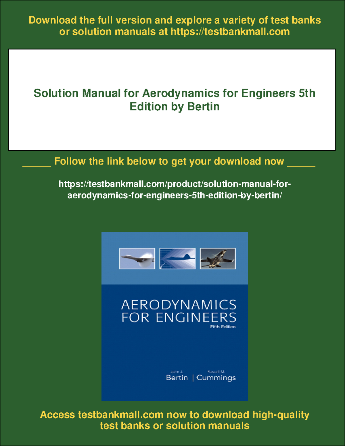 1014 - Solution manual for aerodynamics for engineers 5th edition by ...