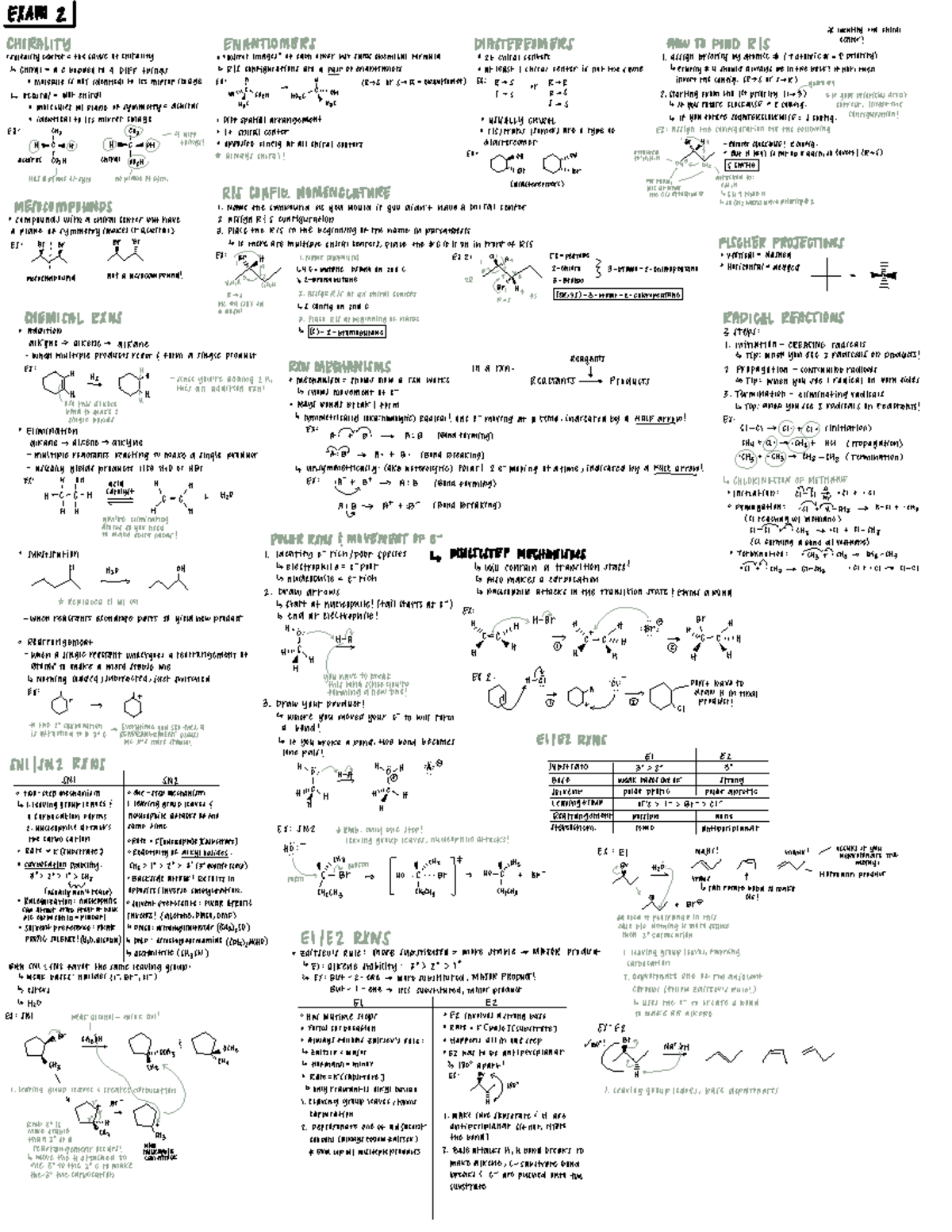 Exam 2 Study Sheet: General Topics on CHM 30210 - Studocu