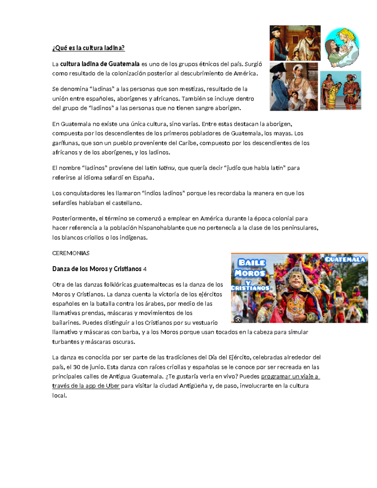 Cultura Ladina en Guatemala: Características y Tradiciones Clave - Studocu
