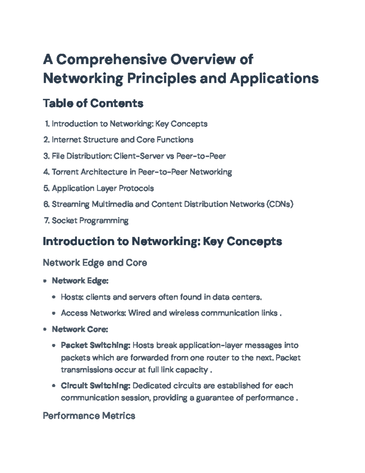 Comprehensive Networking Principles & Applications Overview (Course ...