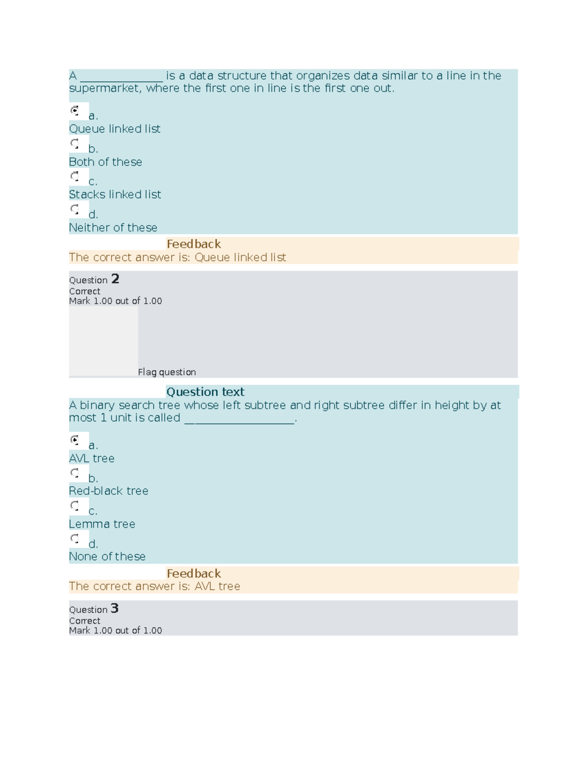 Data Structures and Algorithms: Quiz Notes and Key Topics - Studocu