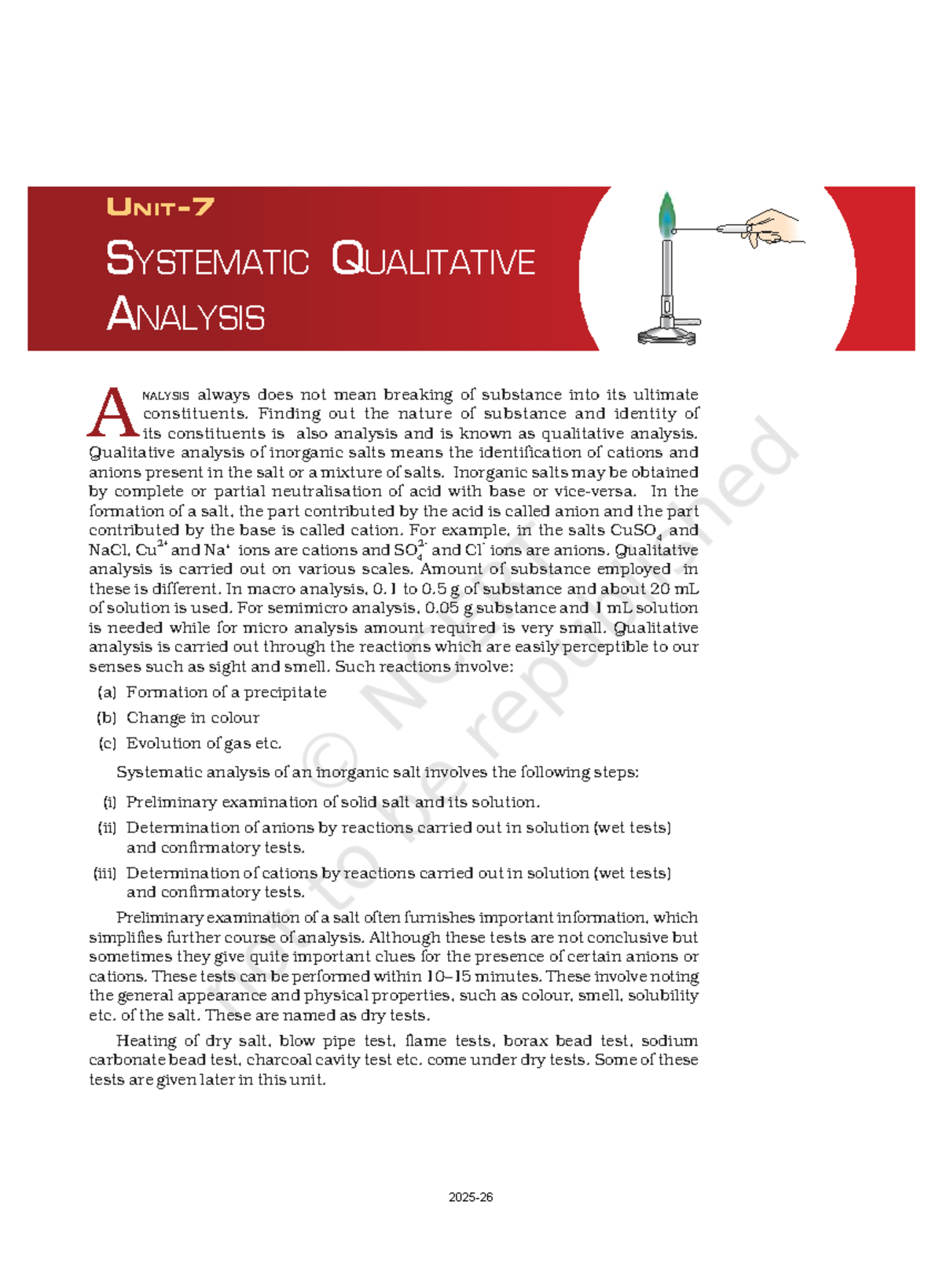 SYSTEMATIC QUALITATIVE ANALYSIS IN PRACTICAL CHEMISTRY (CHEM 101) - Studocu