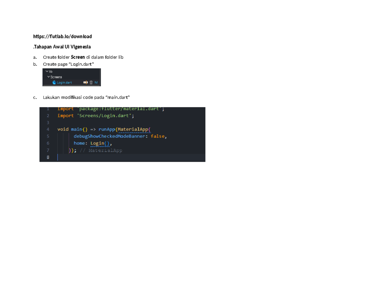 Tahapan Implementasi UI Vigenesia-Login (FLUT101) - Studocu