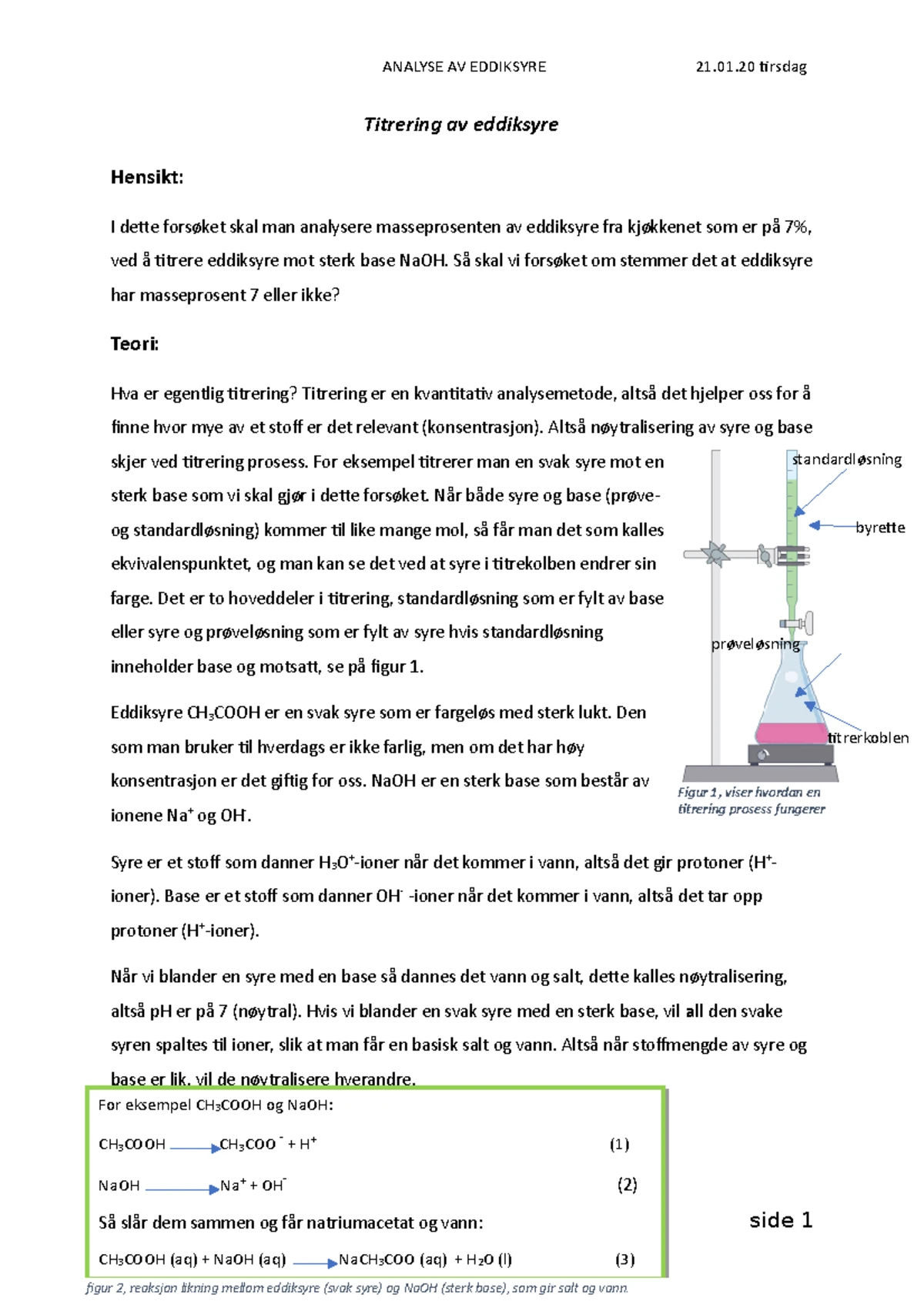 Kapittel 3 - Reaksjoner og Beregninger i Kjemi (KJEM101) - Studocu