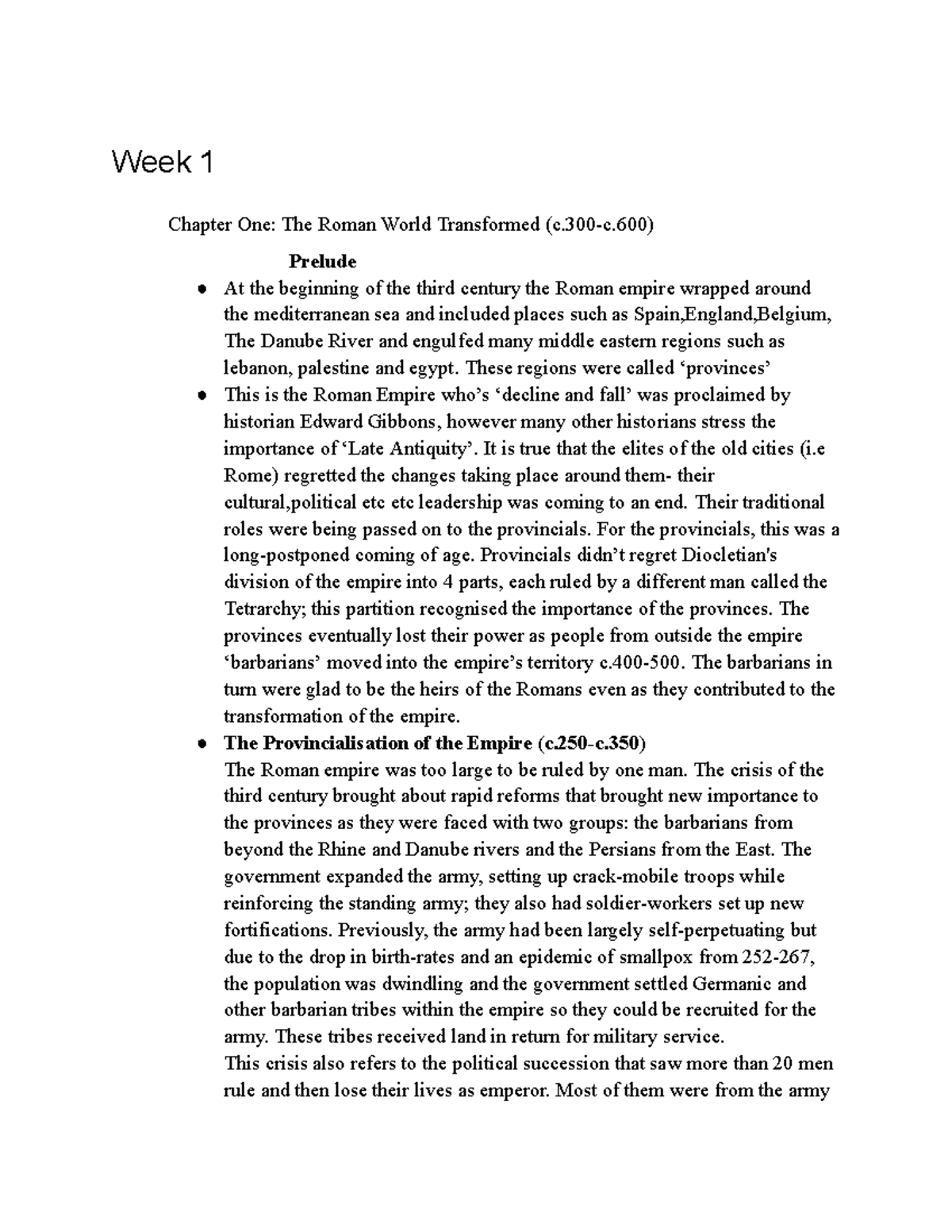 Middle Ages: An Introduction to the Roman World Transformation ...