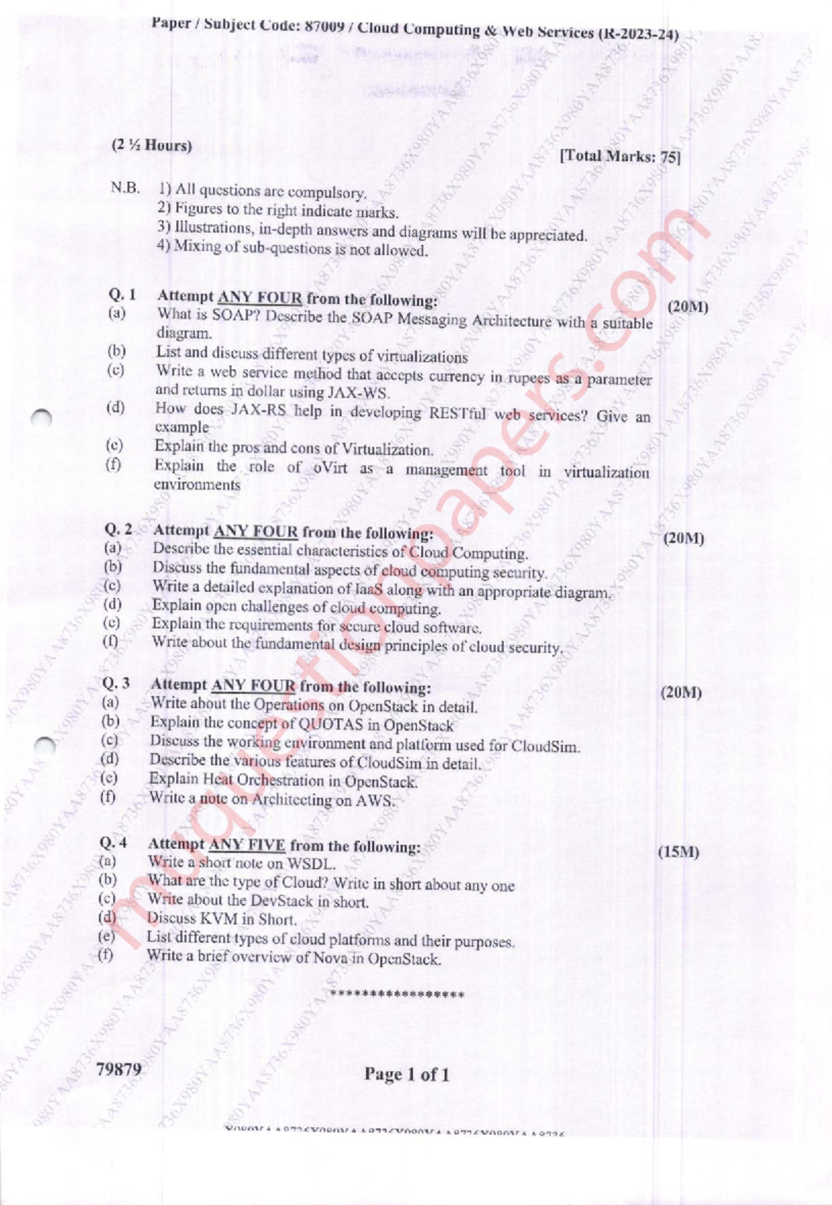 E70u9 Cloud Computing & Web Services Final Exam Notes - Nov 2025 - Studocu