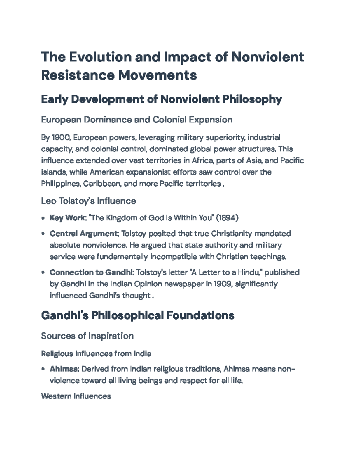 The Evolution and Impact of Nonviolent Resistance Movements - The ...