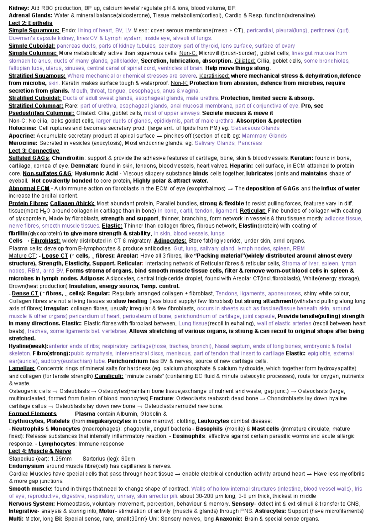 Bio Sci 101 Lecture Summary: Concepts from Lectures 1-4 - Studocu