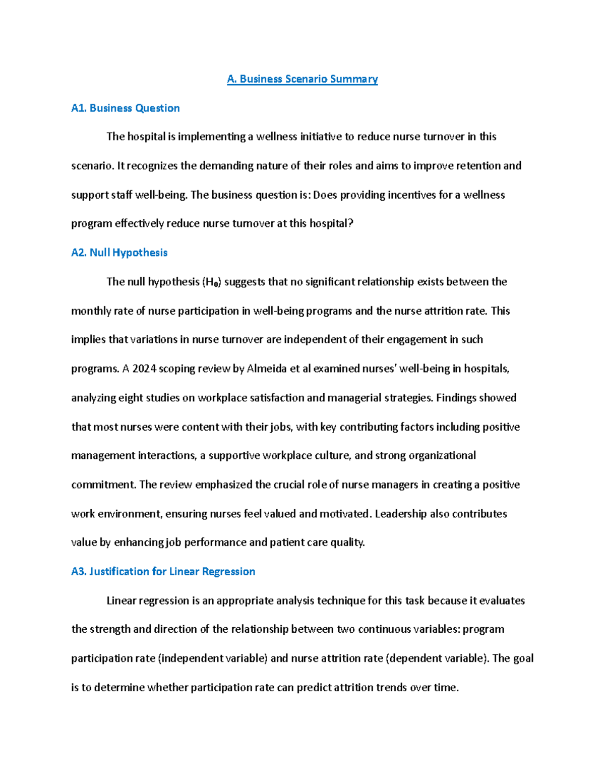 WGU C207 Task 1: Analyzing Nurse Turnover Through Linear Regression ...