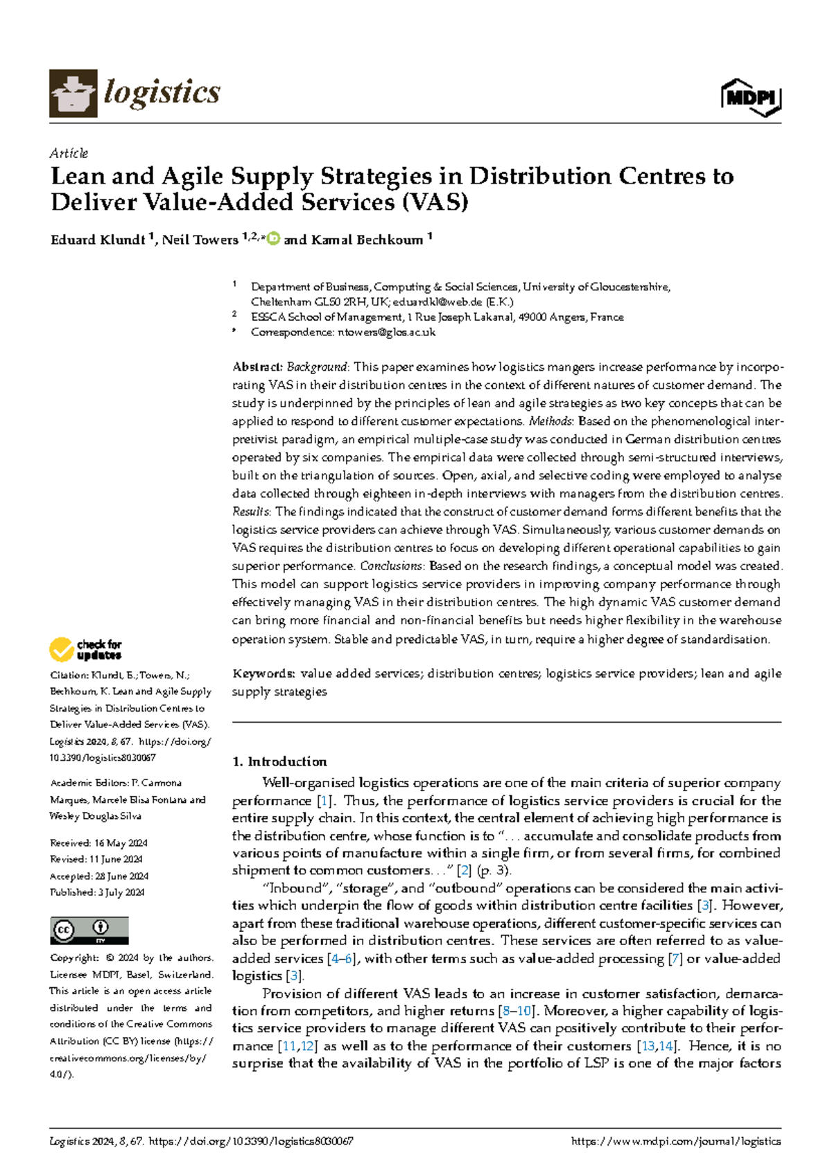 Logistics 2024: Lean and Agile Supply Strategies in VAS Distribution ...
