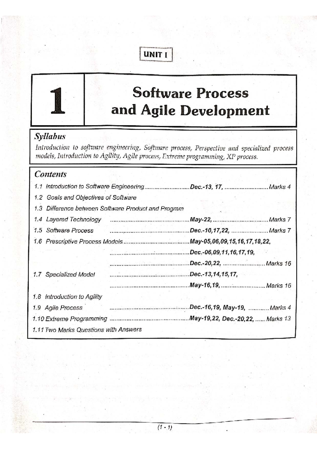 OOSE UNIT I: Software Process and Agile Development Overview - Studocu