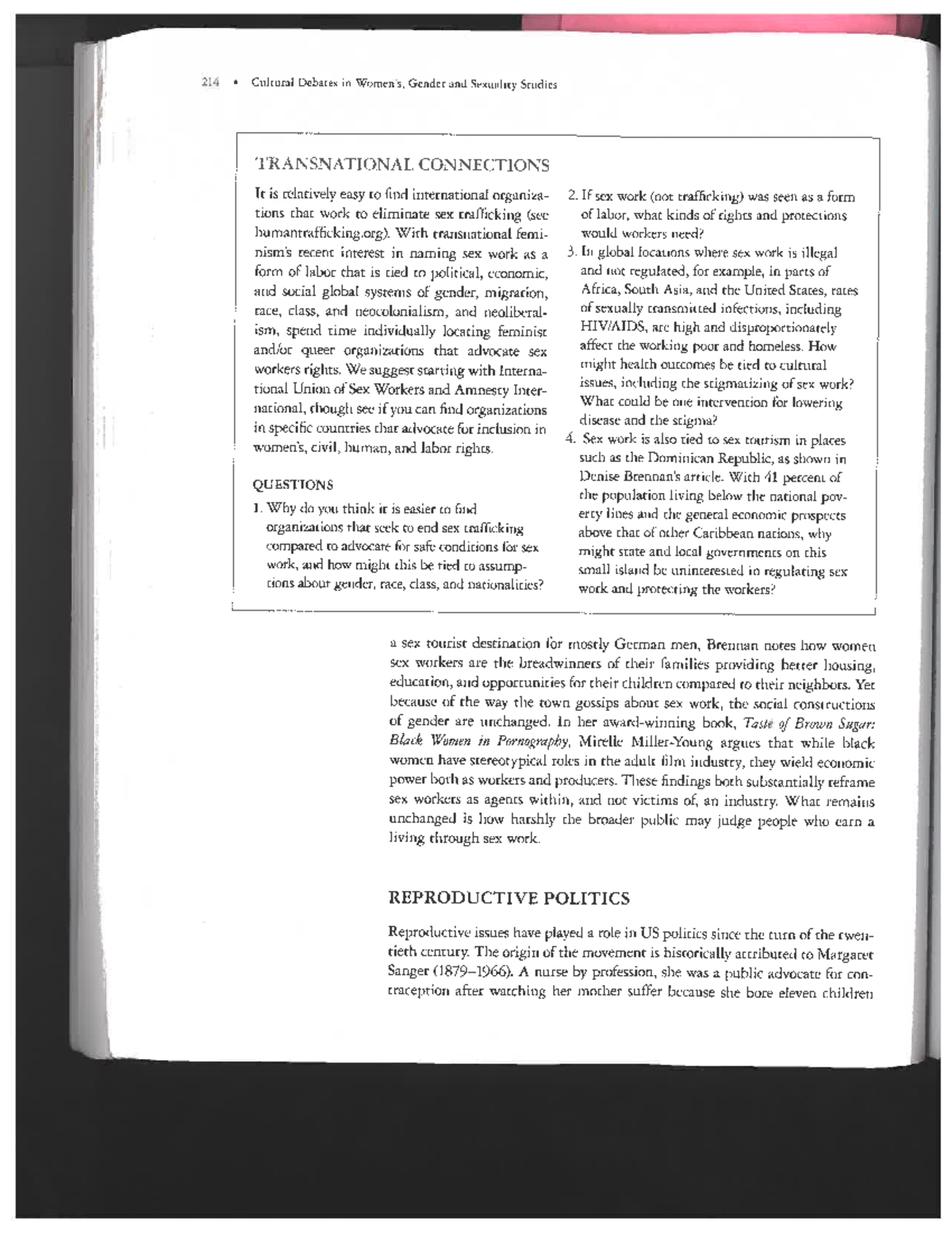 Cultural Debates in Women’s, Gender, and Sexuality Studies: Key ...