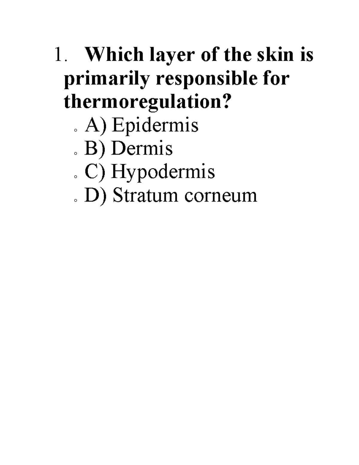 Skeletal and Integumentary System Review Q&A (BIO101) - Studocu