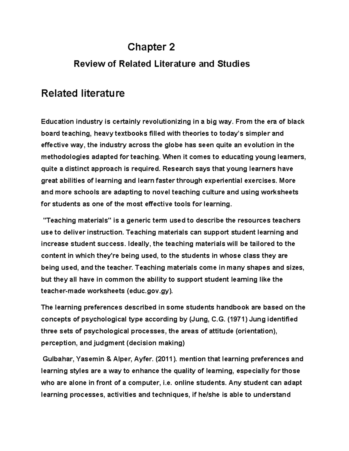 Chapter 2 - Review of Literature on Distance Learning Methods - Studocu