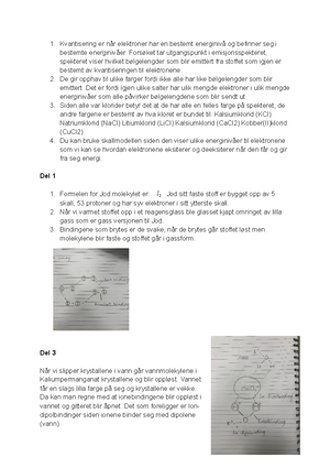 Kap.4-Kjemi-1-Notater - Kapittel 4 – Stoffmengde og konsentrasjon Mengden av et stoff måles i ...