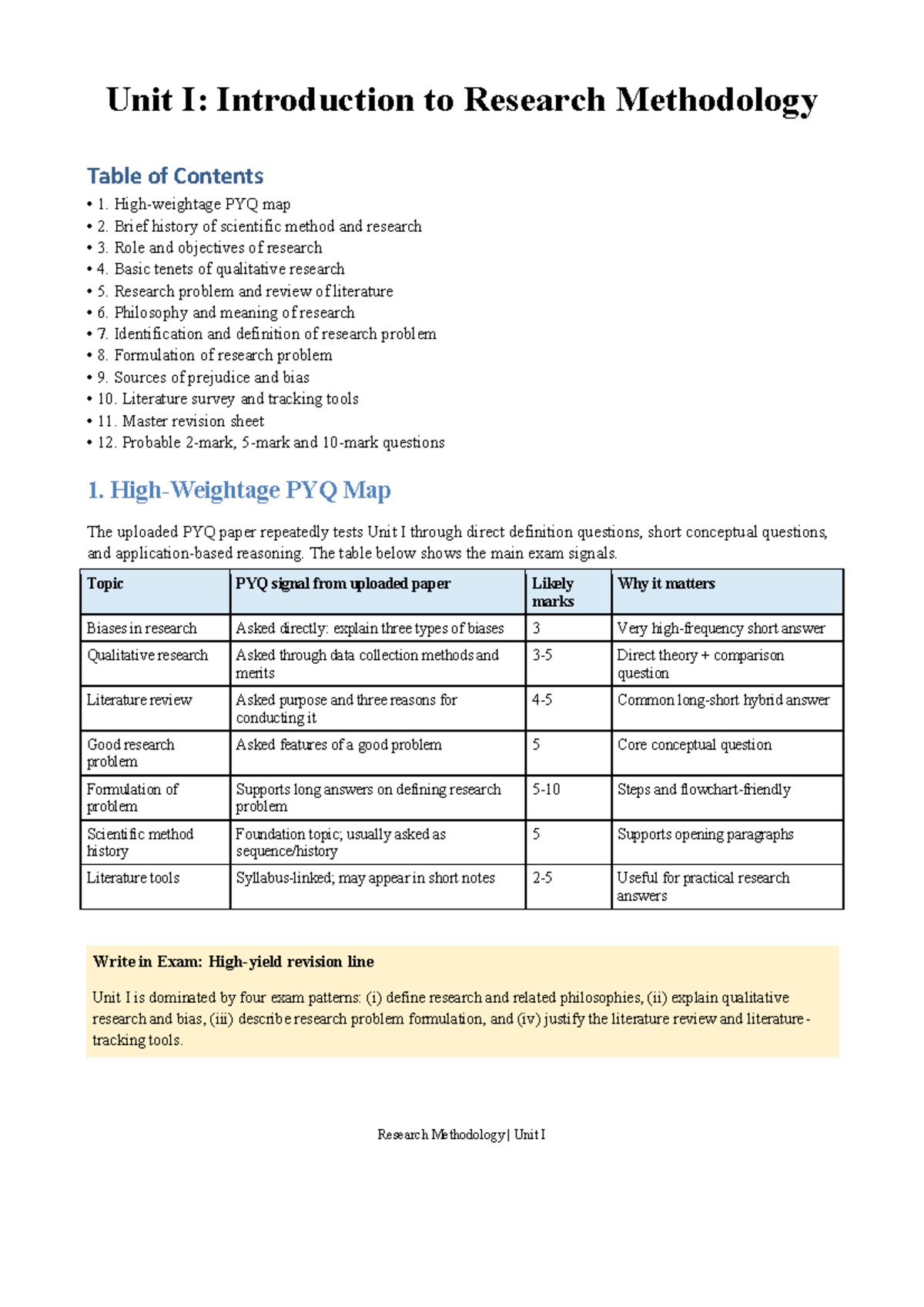 Unit I RM Notes: Research Methodology in Physics - Studocu