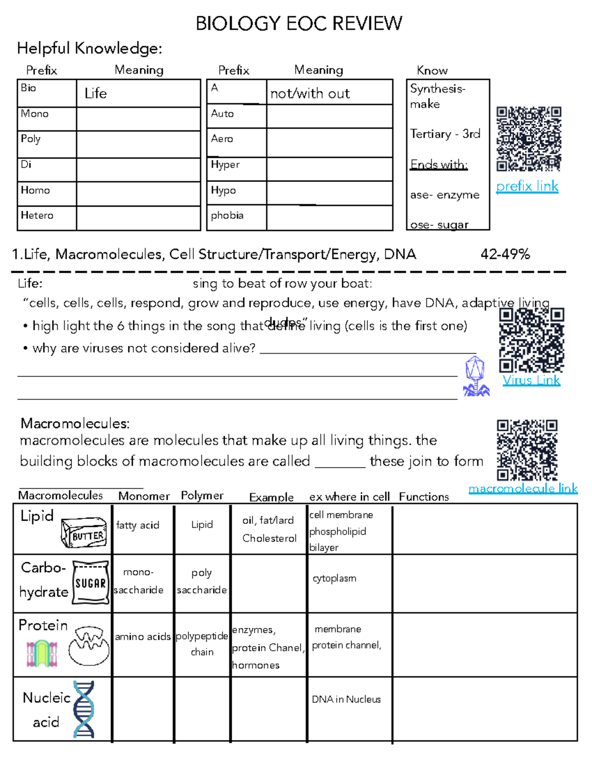 BIO EOC Study Guide: Key Concepts and Review Notes - Studocu