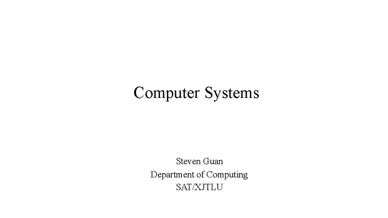 CPT101-1 Final Exam Overview of Computer Systems - Studocu