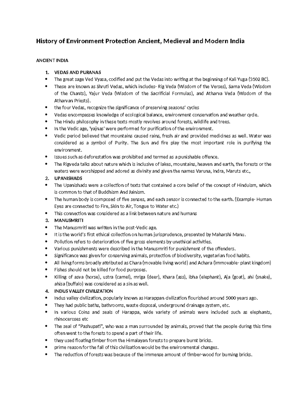 History of Environmental Protection in India: Ancient to Modern ...