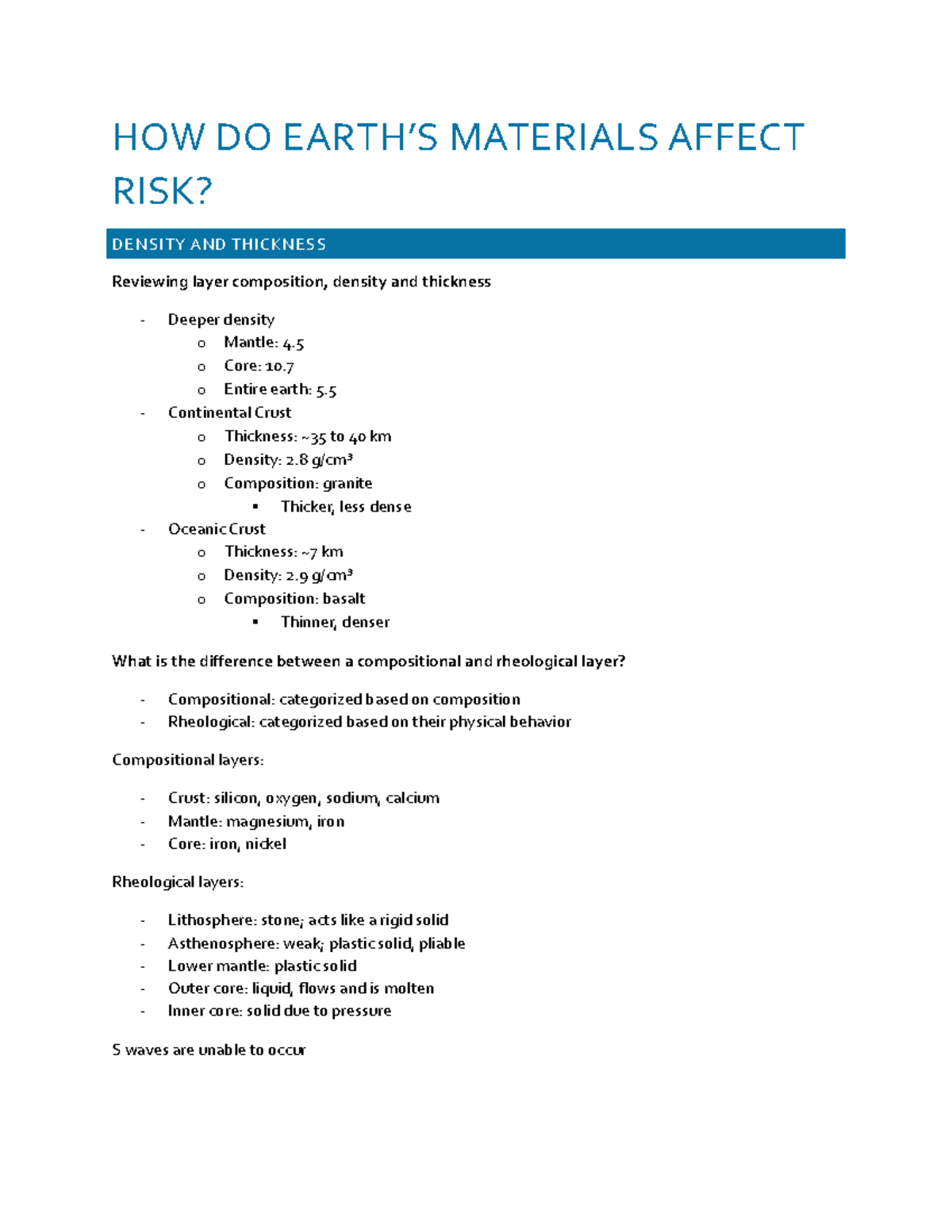 How do Earths materials affect risk - HOW DO EARTH’S MATERIALS AFFECT ...
