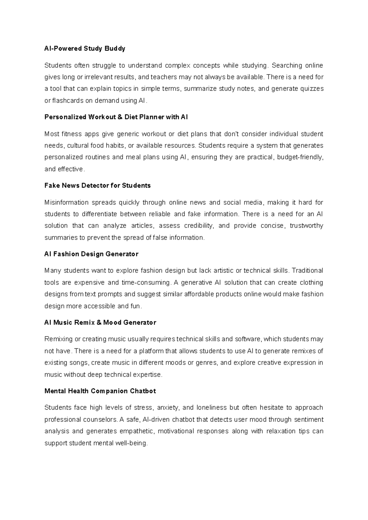 AI Problem Statements: Innovative Solutions for Student Challenges ...