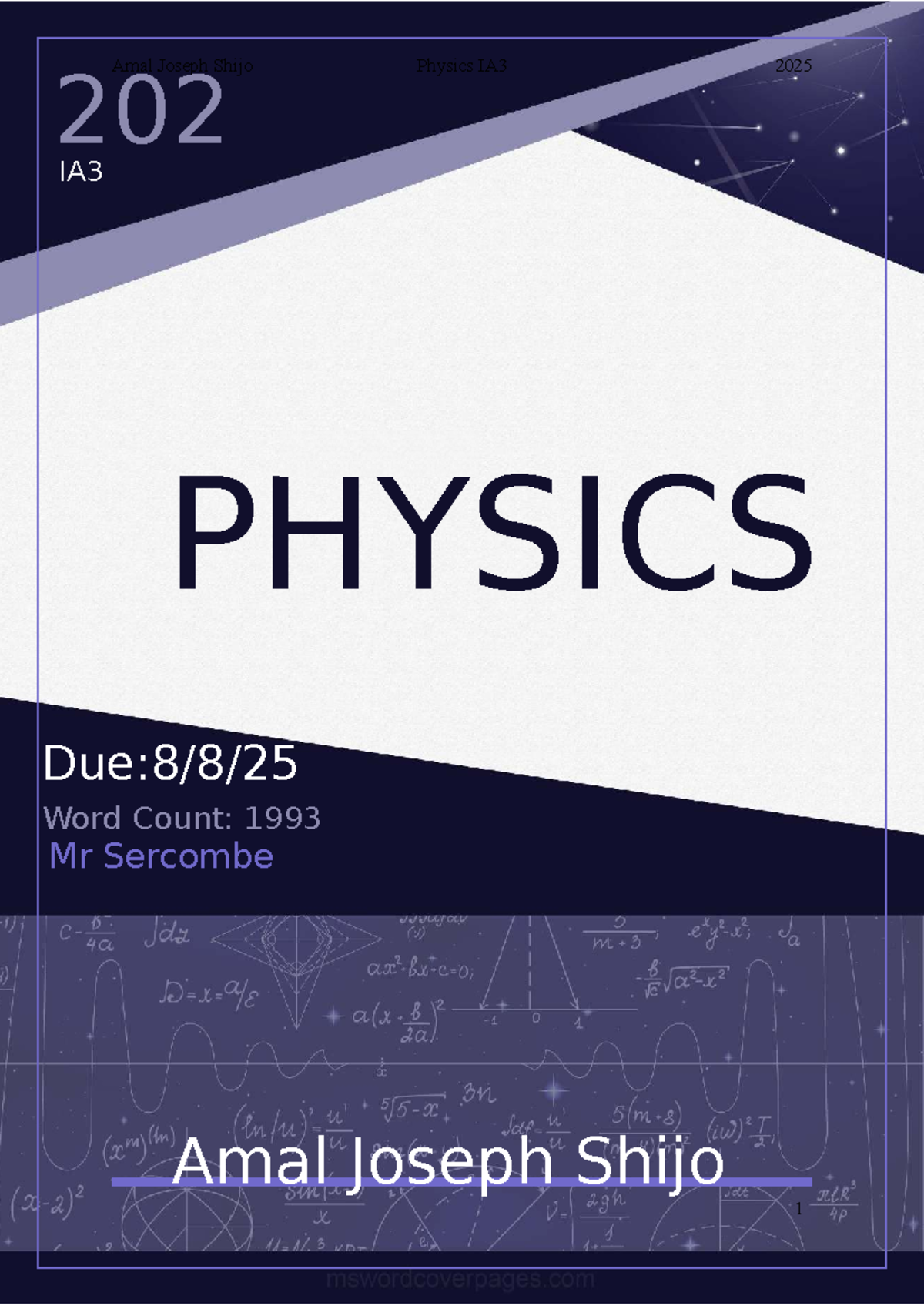 Physics IA3 2025: Special Relativity and GPS Accuracy Analysis - Studocu
