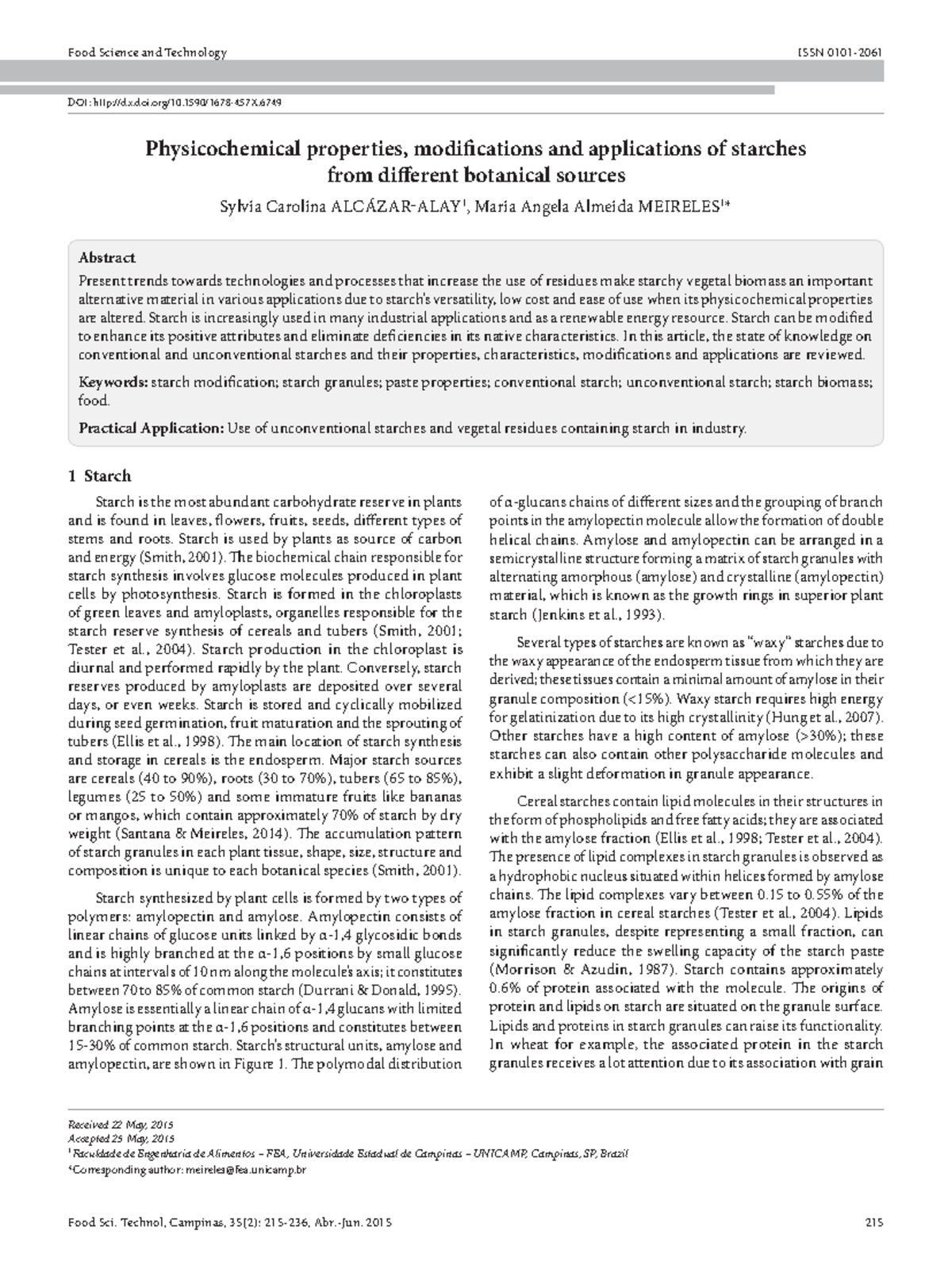 Food Sci. Technol: Physicochemical Properties & Applications of ...