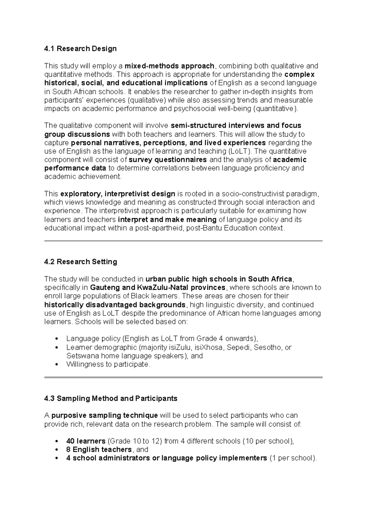 Research Design SST: Qualitative & Quantitative Methods in ESL Study ...