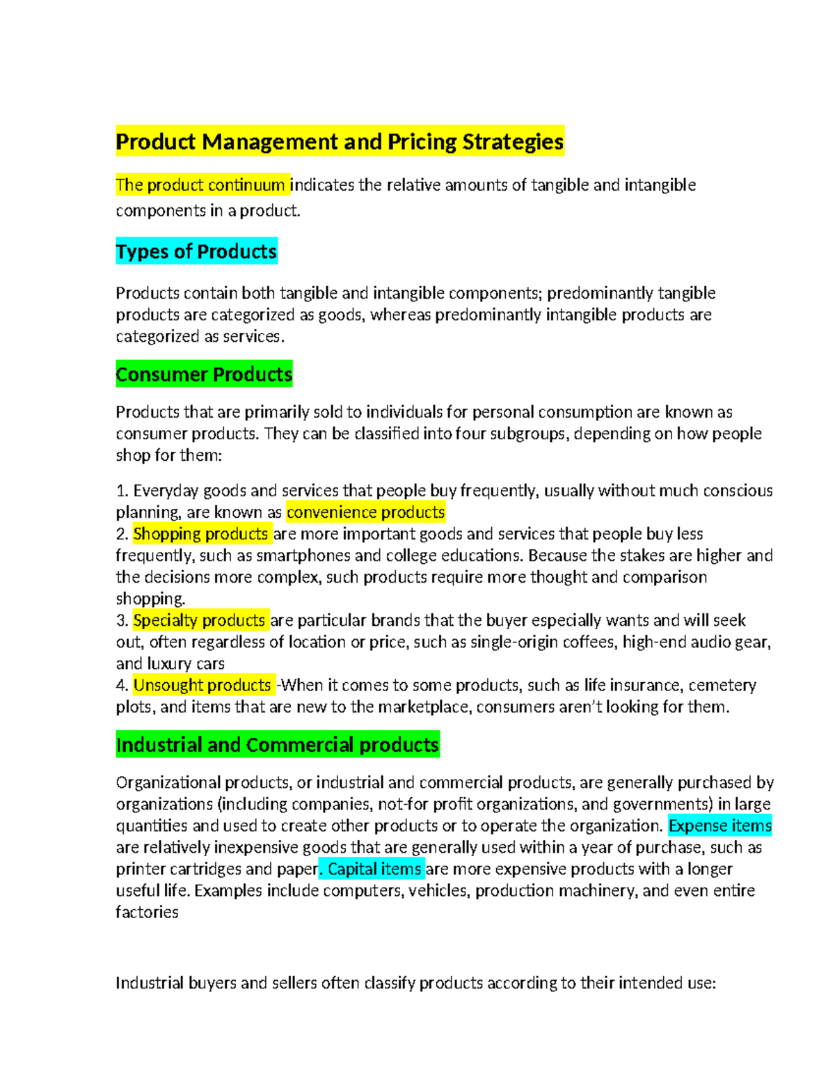Chapter 13: Product Management & Pricing Strategies - Bovee - Studocu