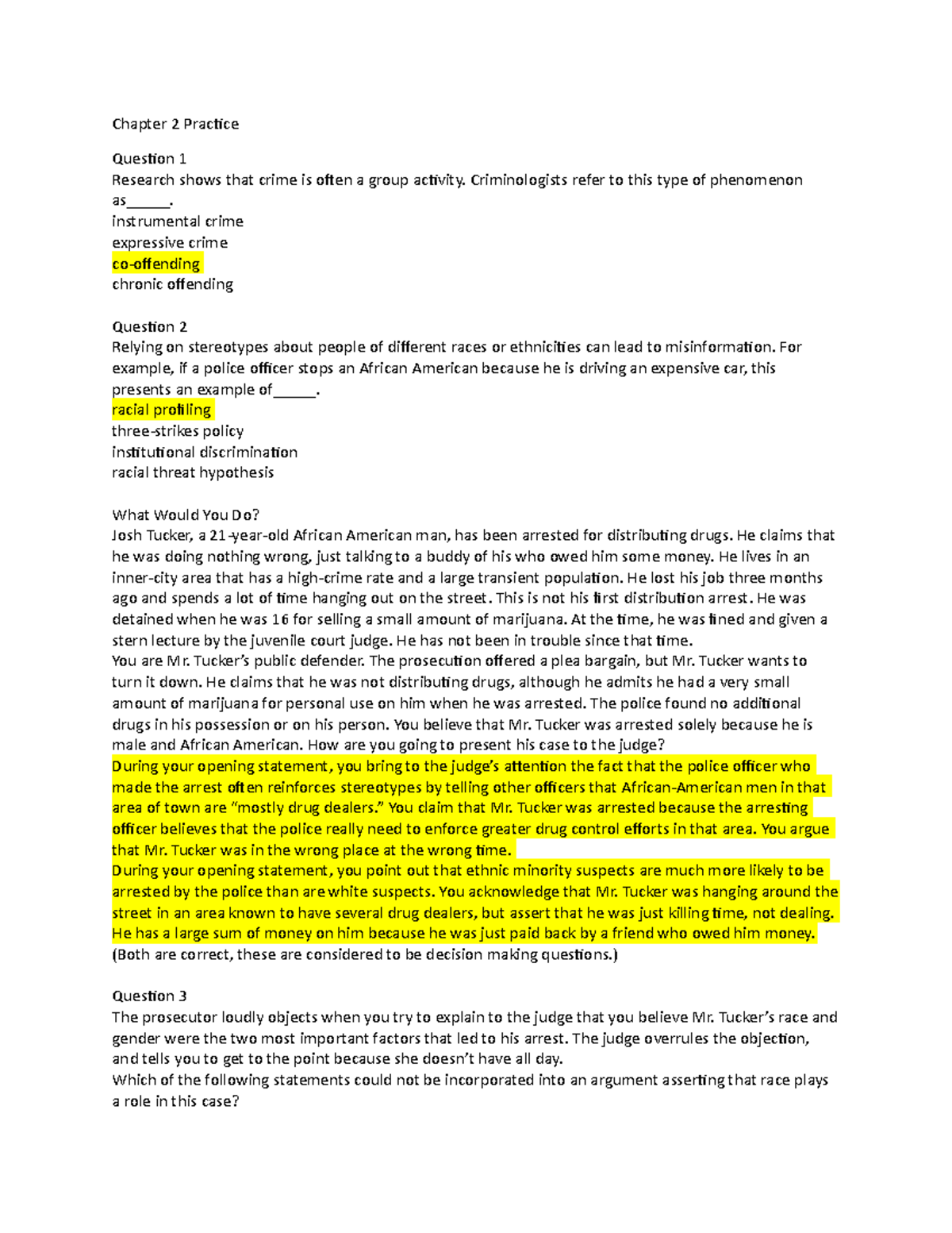 Chapter 2, You Decide - Video Assignment for Criminology - Chapter 2 ...