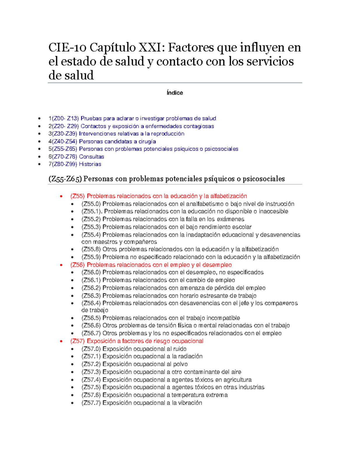 Codigos CIE- 10 Z - El CIE 10 es un manual primordial para la búsqueda de un diagnóstico. - CIE ...