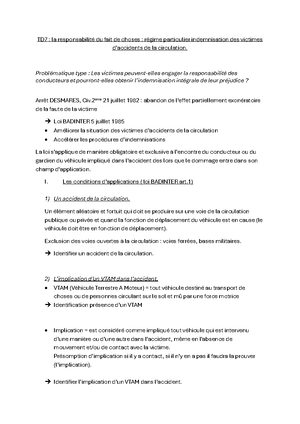 La théorie de l'acceptation des risques Cours VP - La théorie de l ...