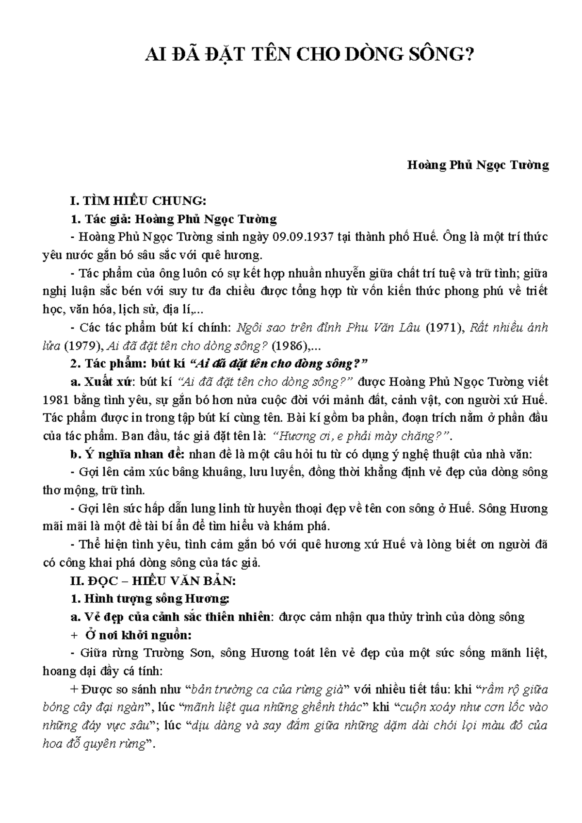 VAN-12-CASE-STUDY: Phân Tích Tác Phẩm "Ai Đã Đặt Tên Cho Dòng Sông ...
