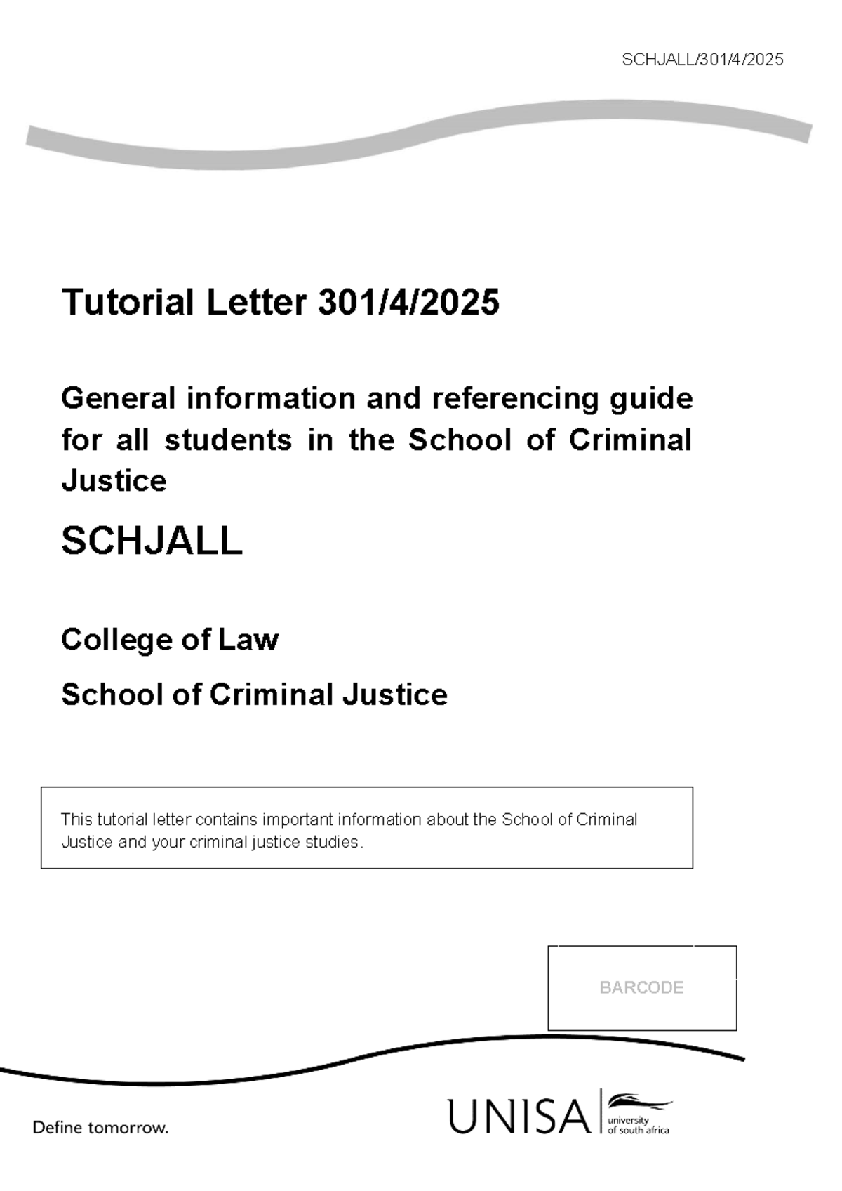 Tutorial Letter 301: General Info & Referencing Guide for Criminal ...