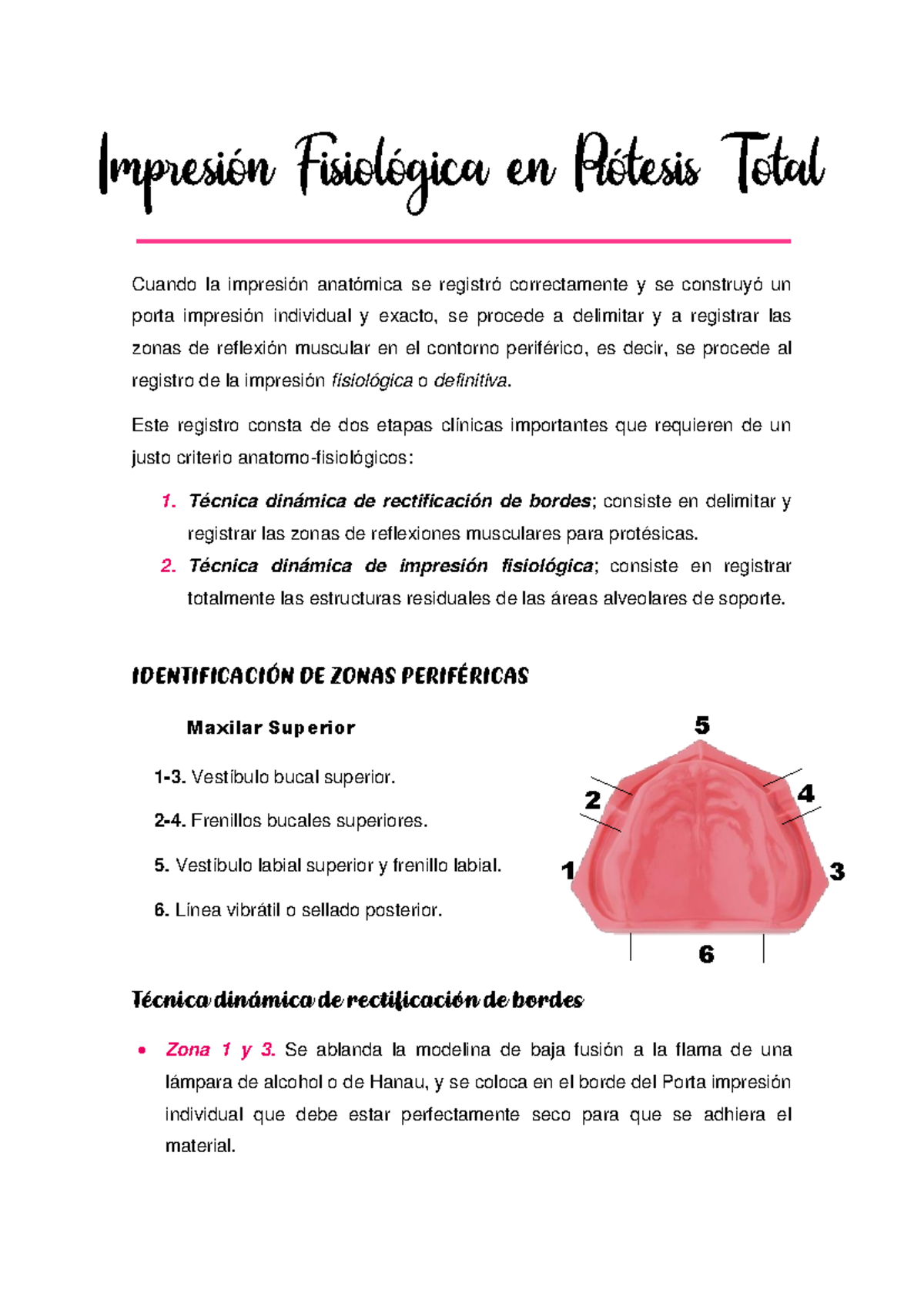 Impresión Fisiológica en Prótesis Total: Técnicas y Procedimientos ...