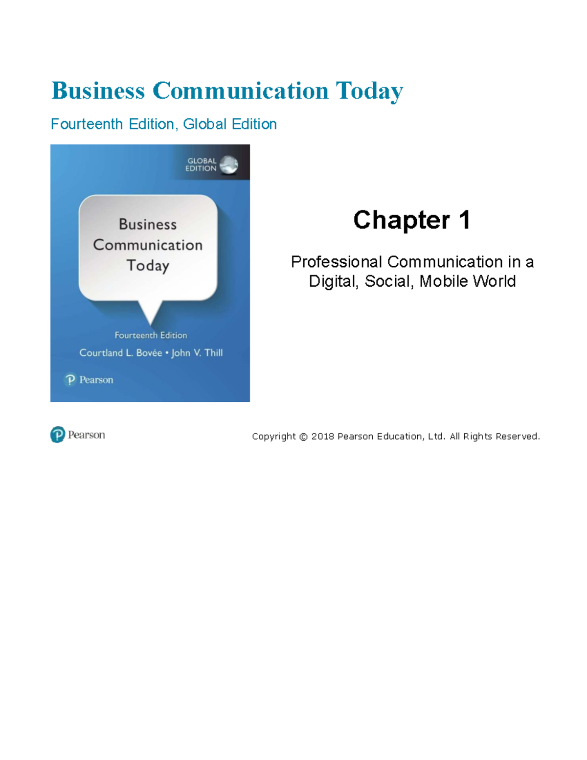 Business Communication Today: Chapter 1 - Professional Communication ...