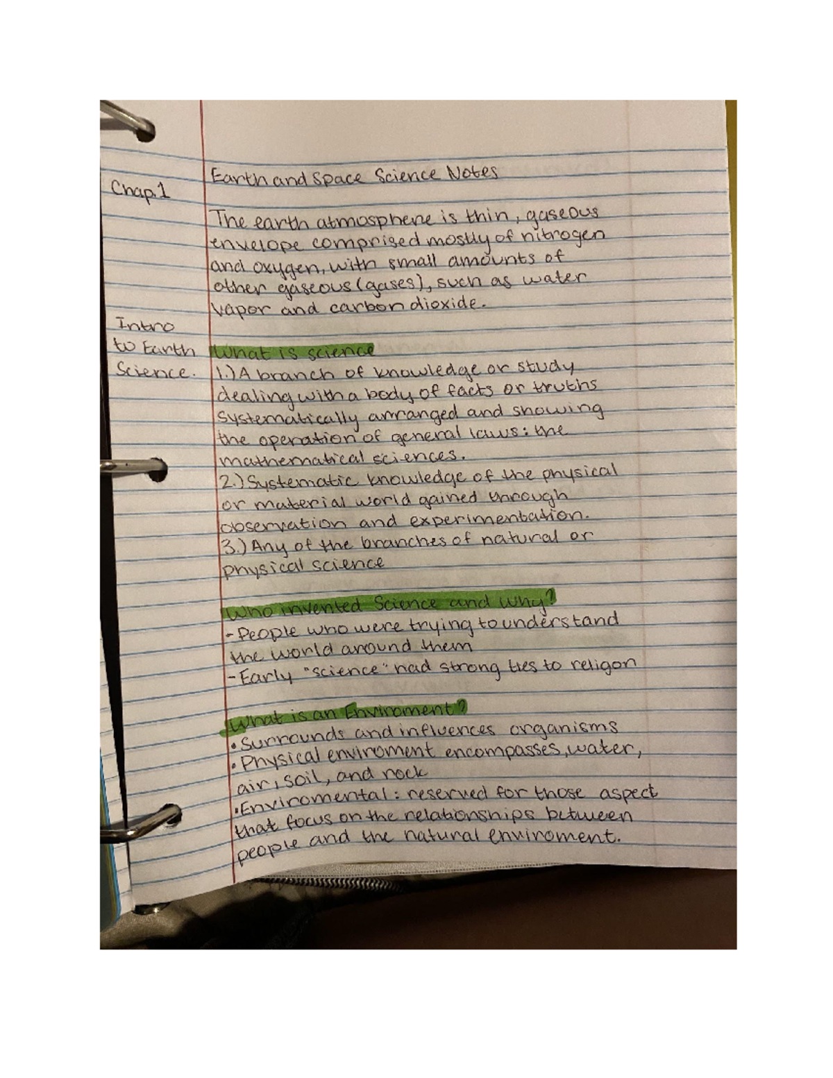 Earth and Space Science Lecture Notes: Overview of Key Concepts - Studocu